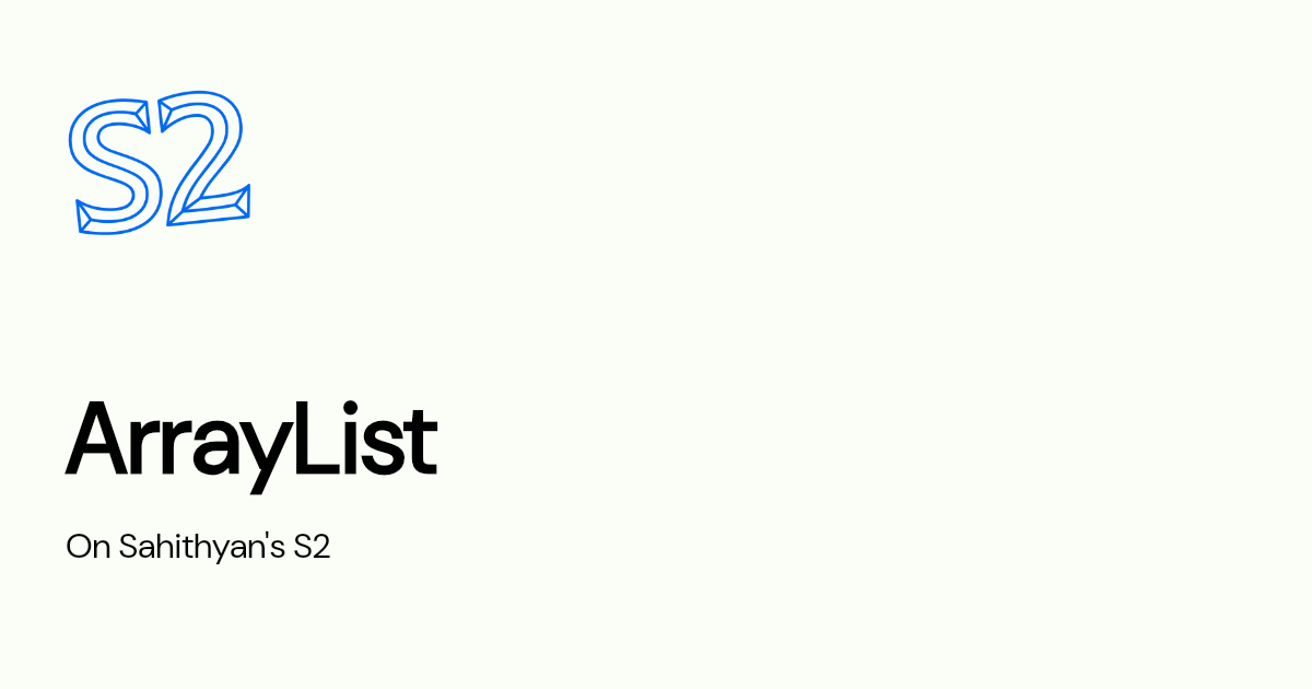 Arraylist Sahithyan S S2